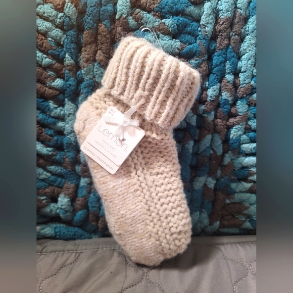 Lemon | Shoes | Lemon Hand Knit Sock Slippers With Silicone Bottoms ...